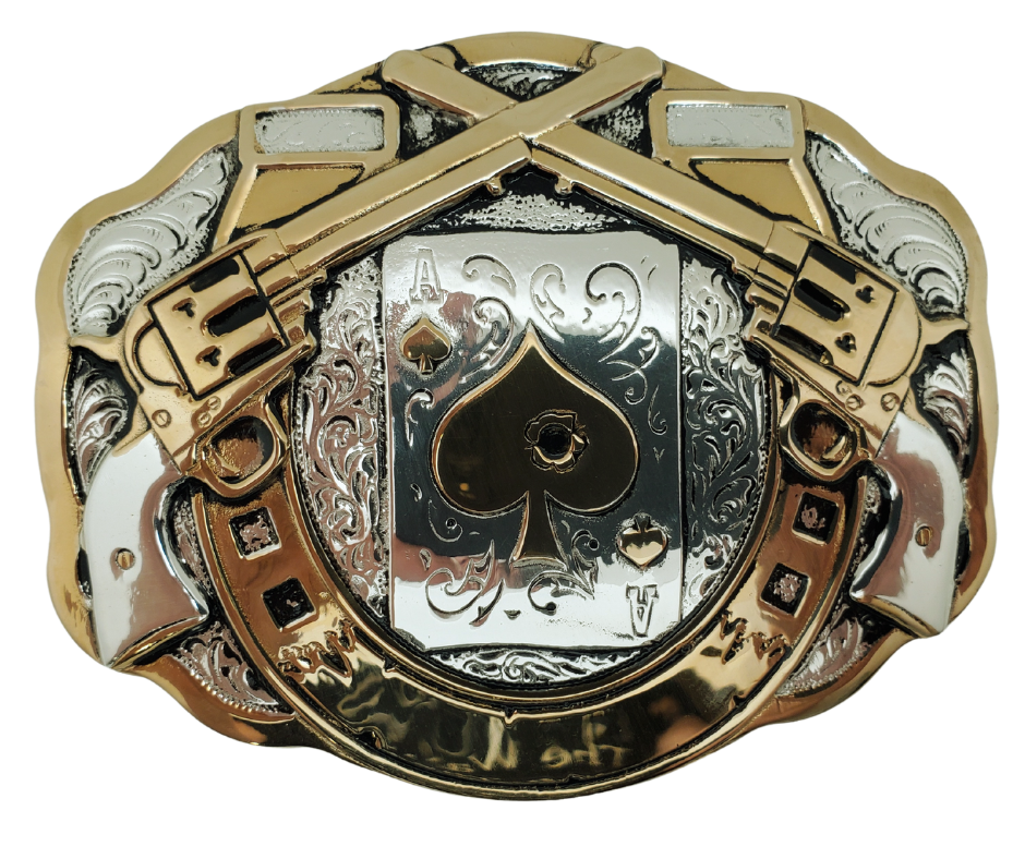 The "Hole in the Ace" Belt Buckle – Buckle and Hide Leather LLC