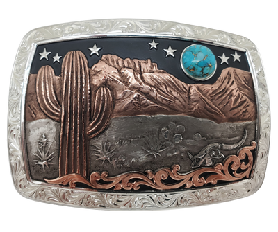 The "Desert Moon" Belt Buckle – Buckle and Hide Leather LLC