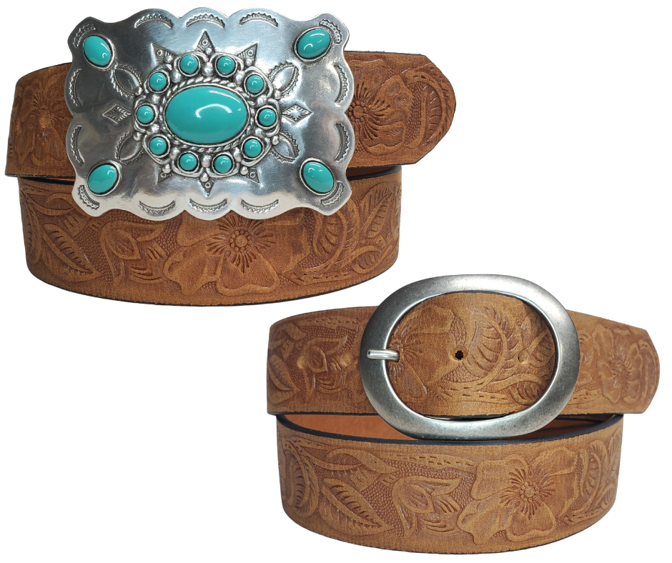 The "Cloverleaf" Leather Belt – Buckle and Hide Leather LLC