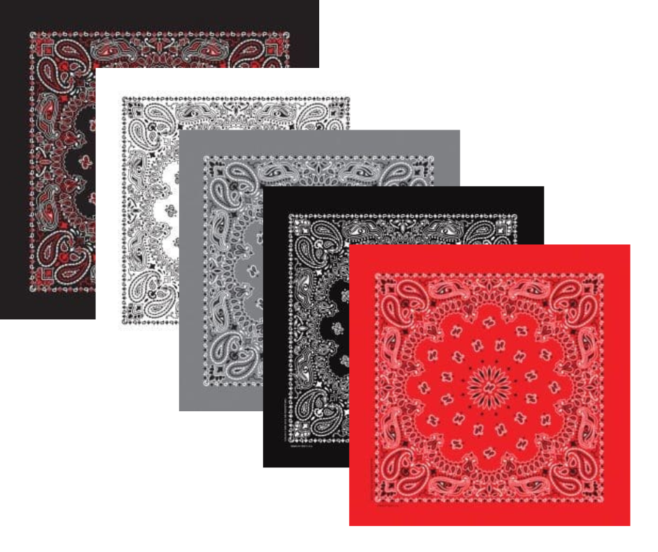 Traditional Paisley Bandanas in 24 Colors – Buckle and Hide Leather LLC