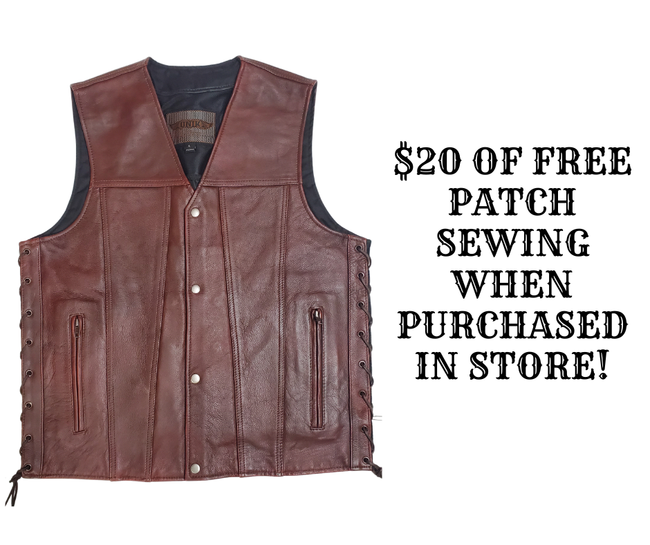 Oxblood Side Lace Leather Vest – Buckle and Hide Leather LLC