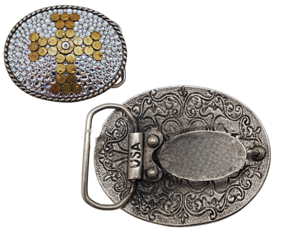 The " Bullet Cross" Belt Buckle – Buckle and Hide Leather LLC