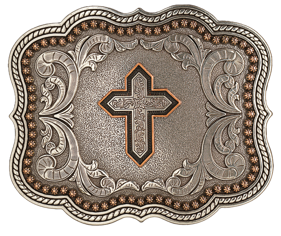 The "Wonderous Cross" Western Buckle – Buckle and Hide Leather LLC