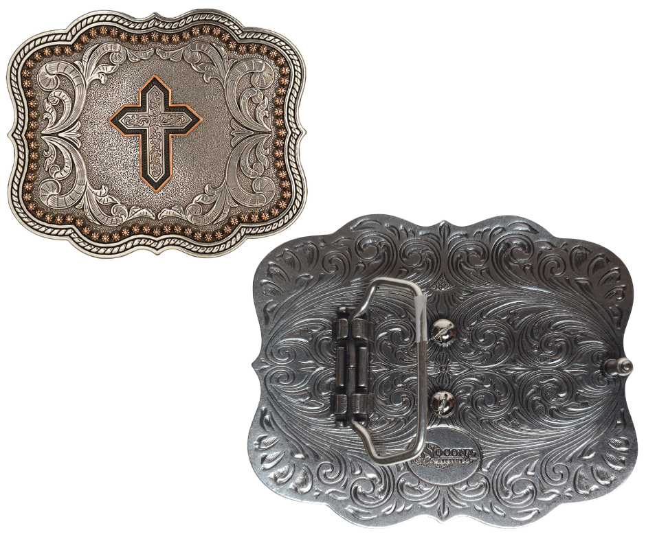 The "Wonderous Cross" Western Buckle – Buckle and Hide Leather LLC