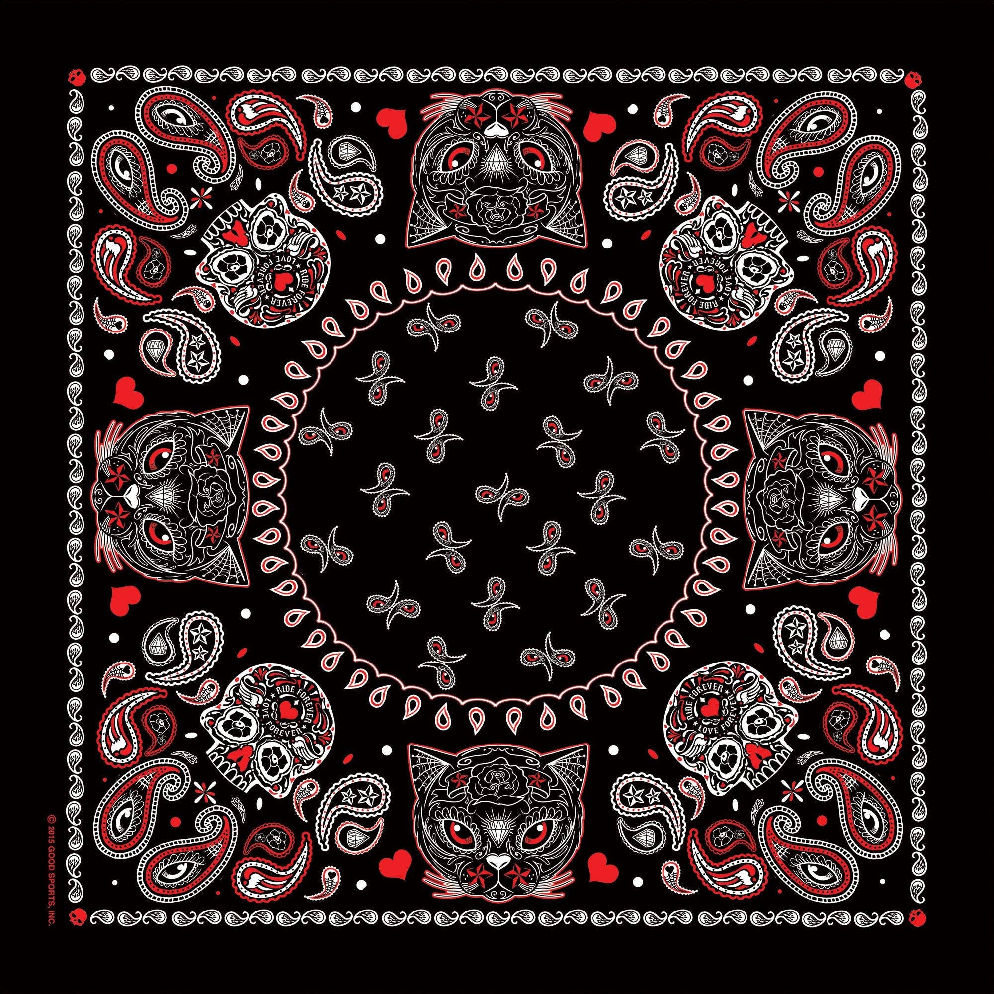 Sugar Cat Poco Loco Bandana – Buckle and Hide Leather LLC